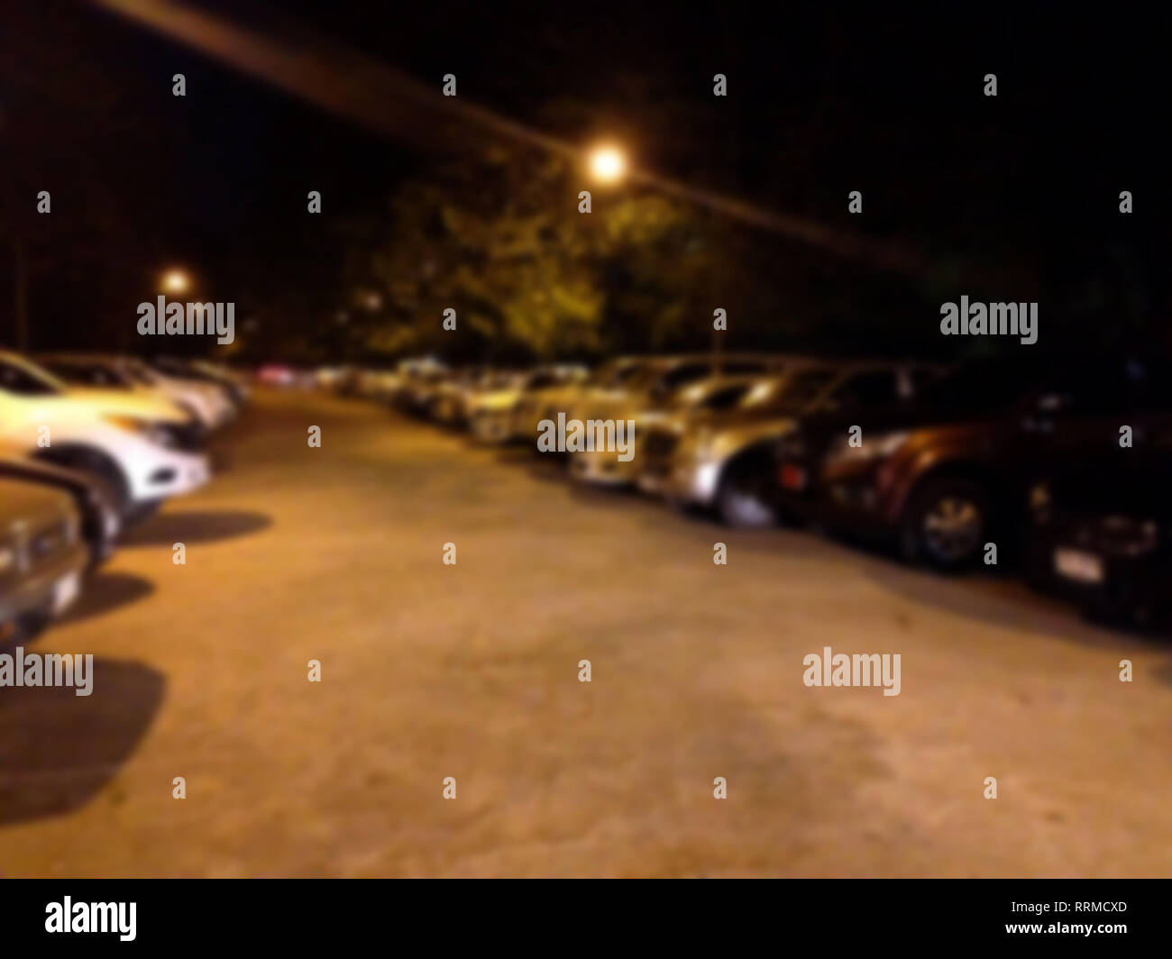 Abstract blur outdoor car parking at night Stock Photo - Alamy