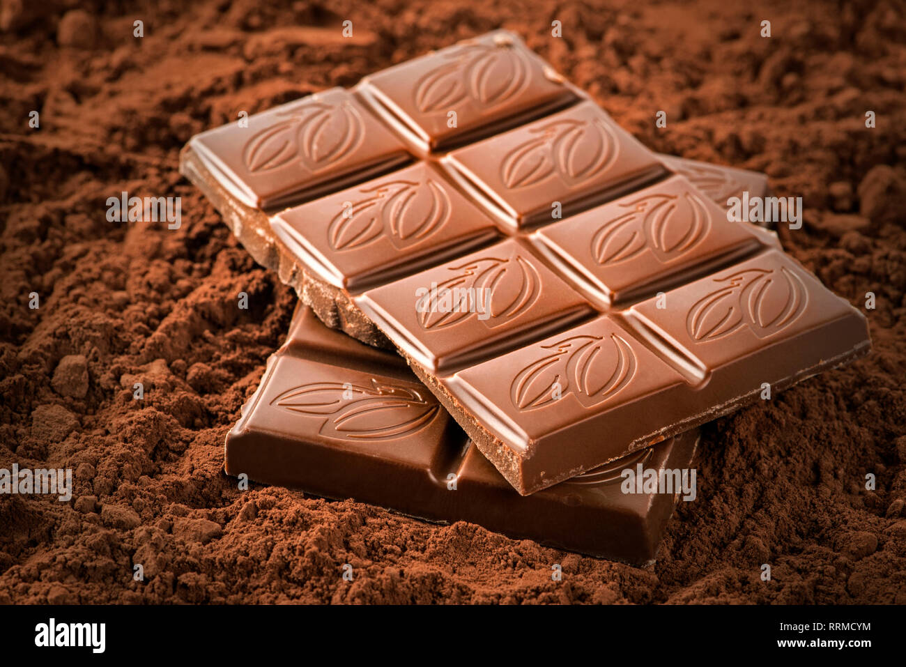Chocolate Bars Close up Stock Photo - Alamy