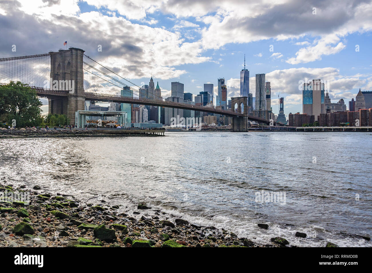 NYC Skyline from DUMBO in the district of Brooklyn, New York, USA Stock ...