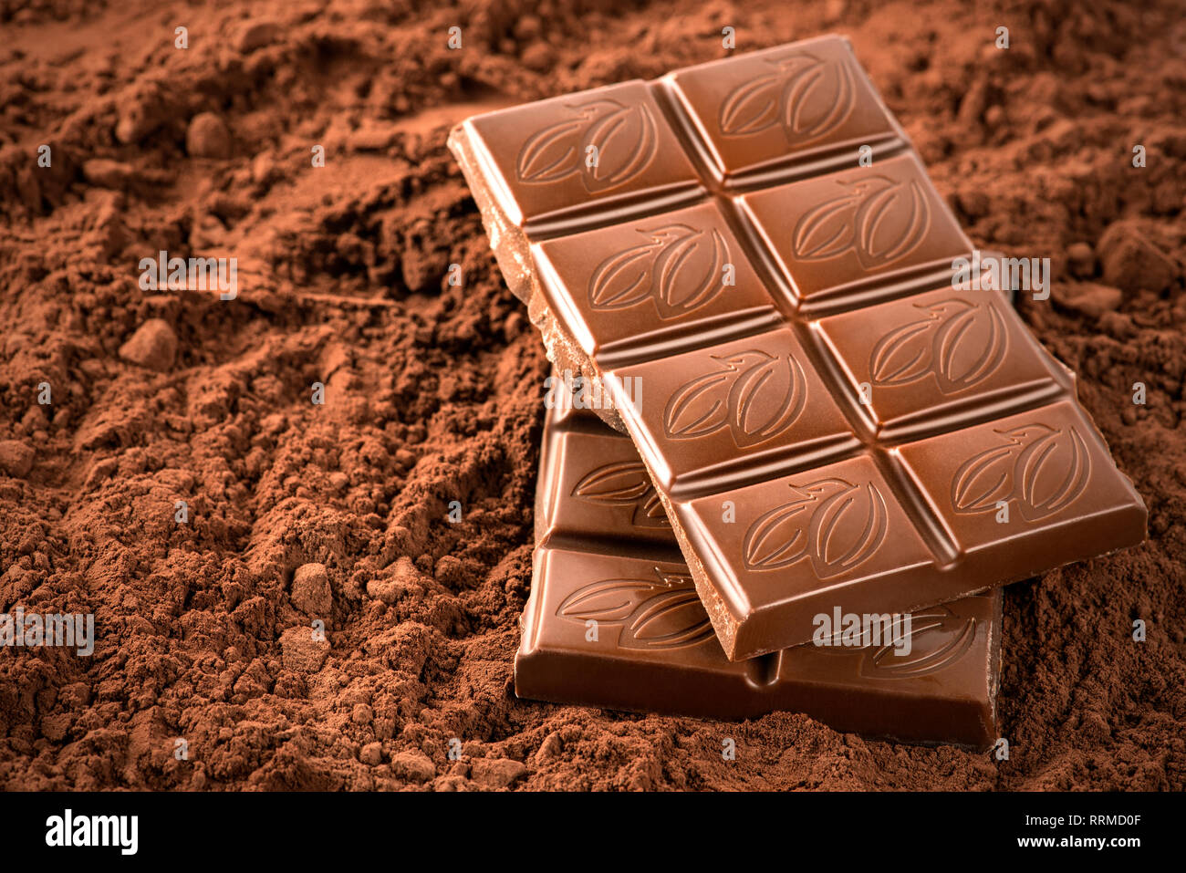 Stack of chocolate bars close up Stock Photo - Alamy
