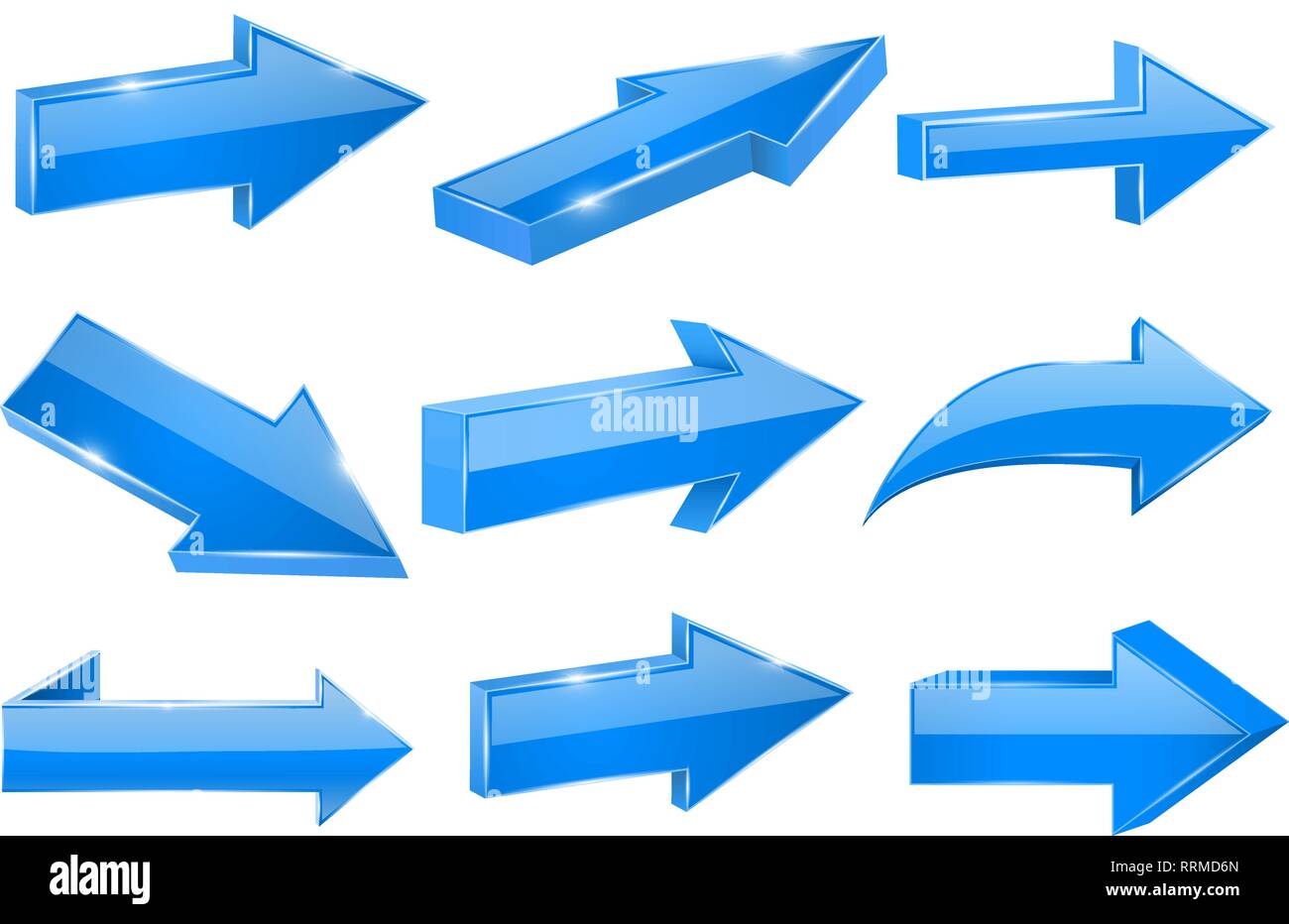 Blue straight shiny arrows Stock Vector Image & Art - Alamy