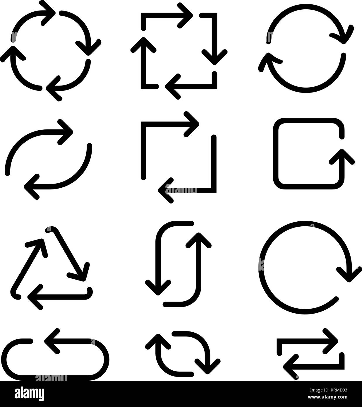 Set vector circle arrows Stock Vector Images - Alamy