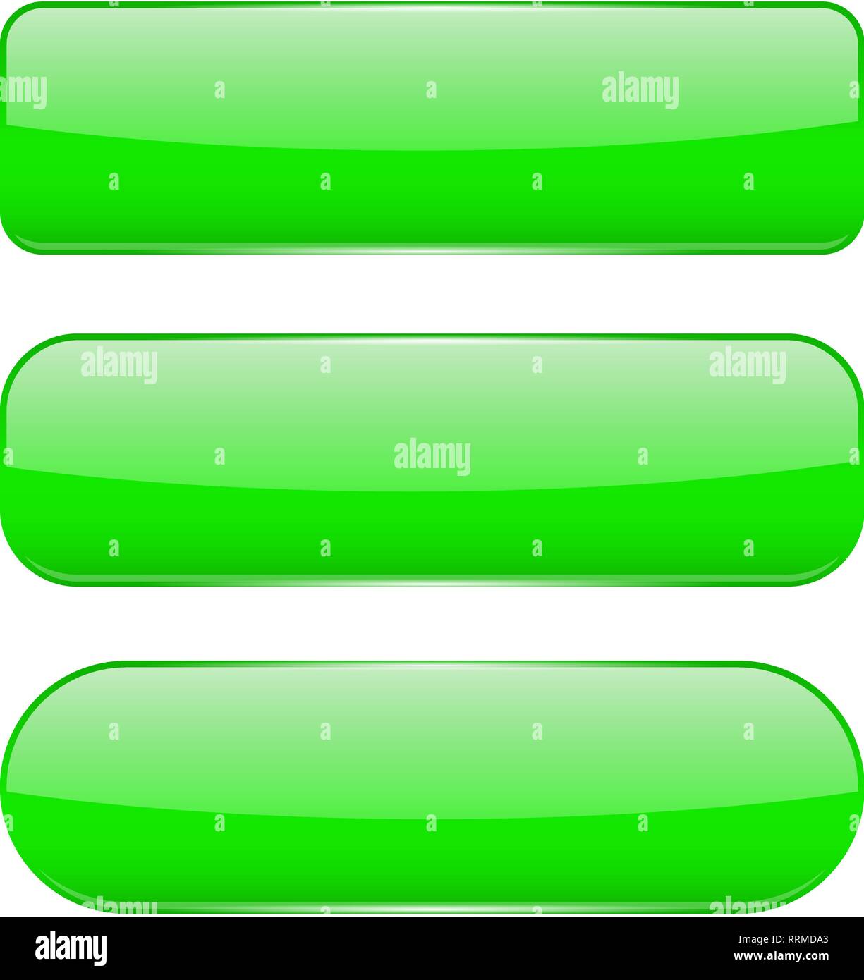 Green 3d glass buttons Stock Vector Image & Art - Alamy