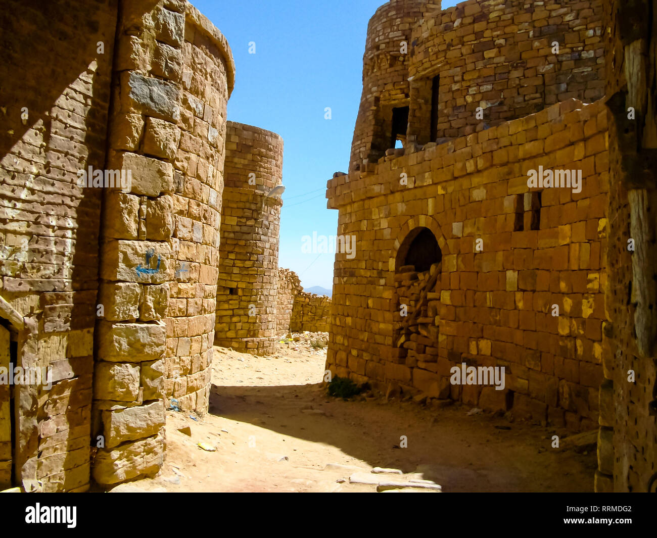 City of Sana'a, streets and buildings of the city in Yemen, sights and ...