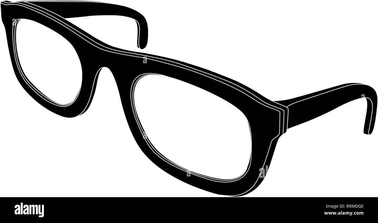 Glasses isolated side Stock Vector Images - Alamy