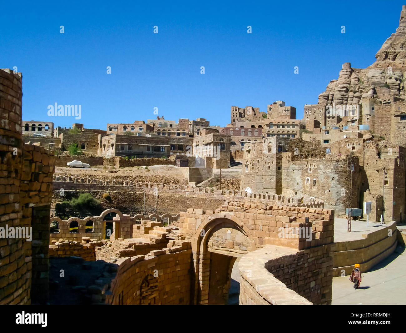 City of Sana'a, streets and buildings of the city in Yemen, sights and ...