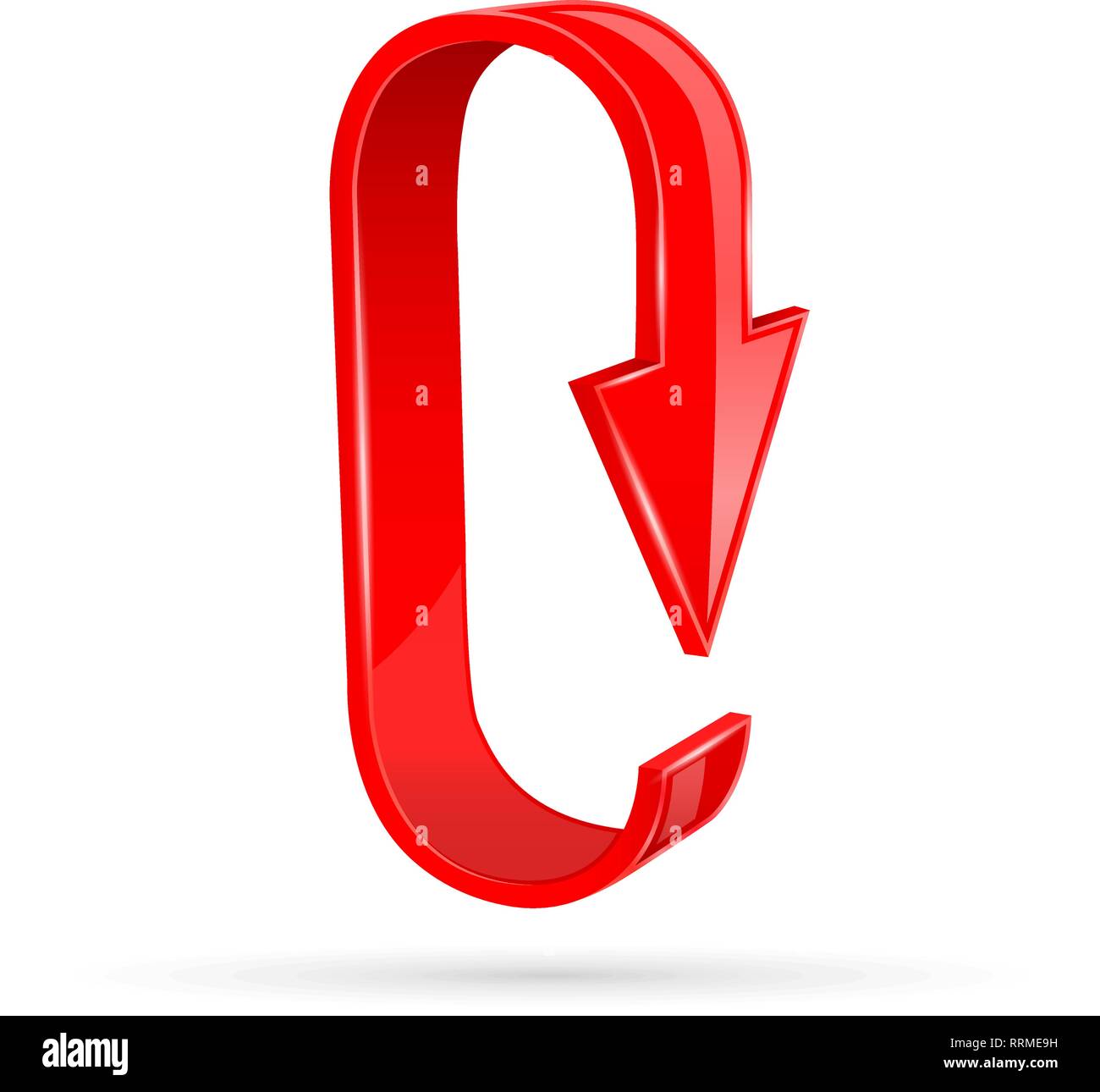 Red circle arrow Stock Vector Image & Art - Alamy