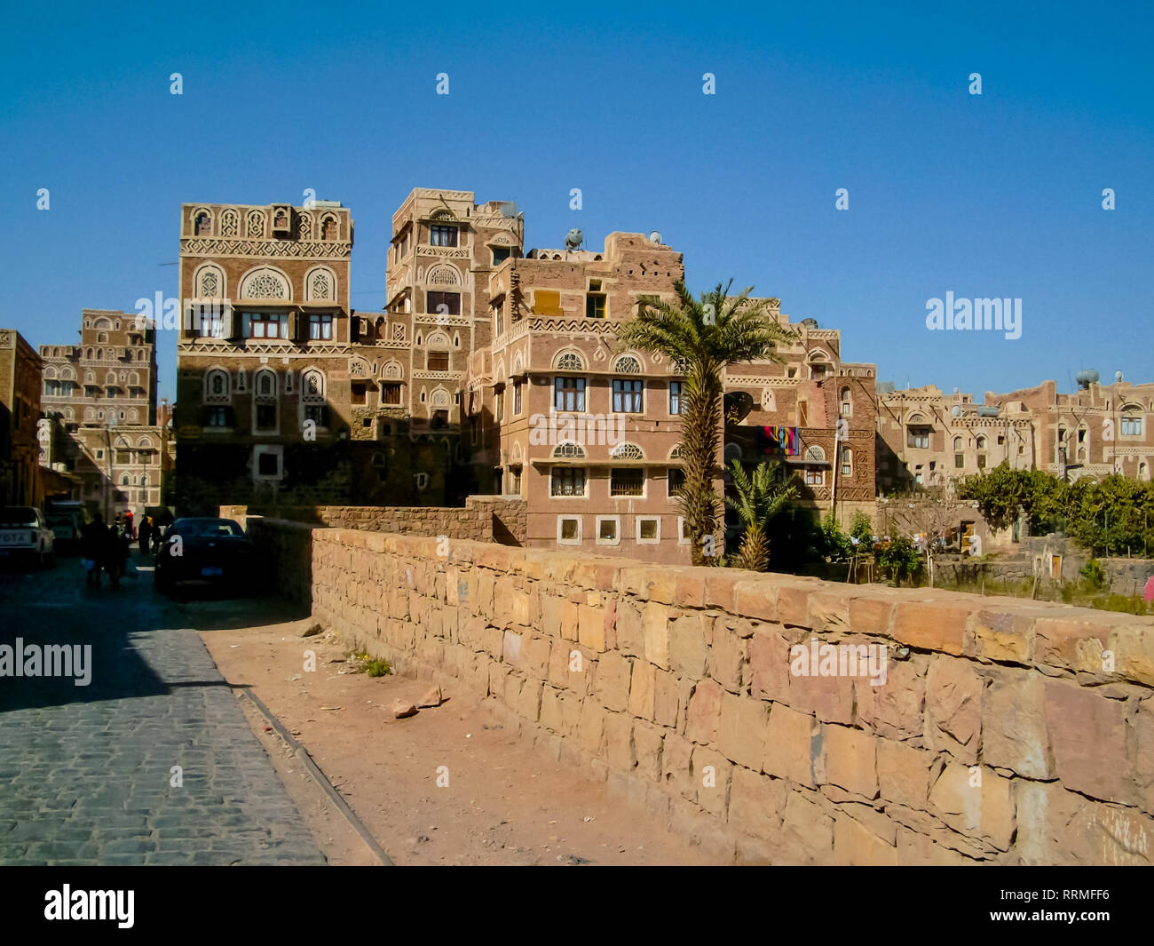 City of Sana'a, streets and buildings of the city in Yemen, sights and ...