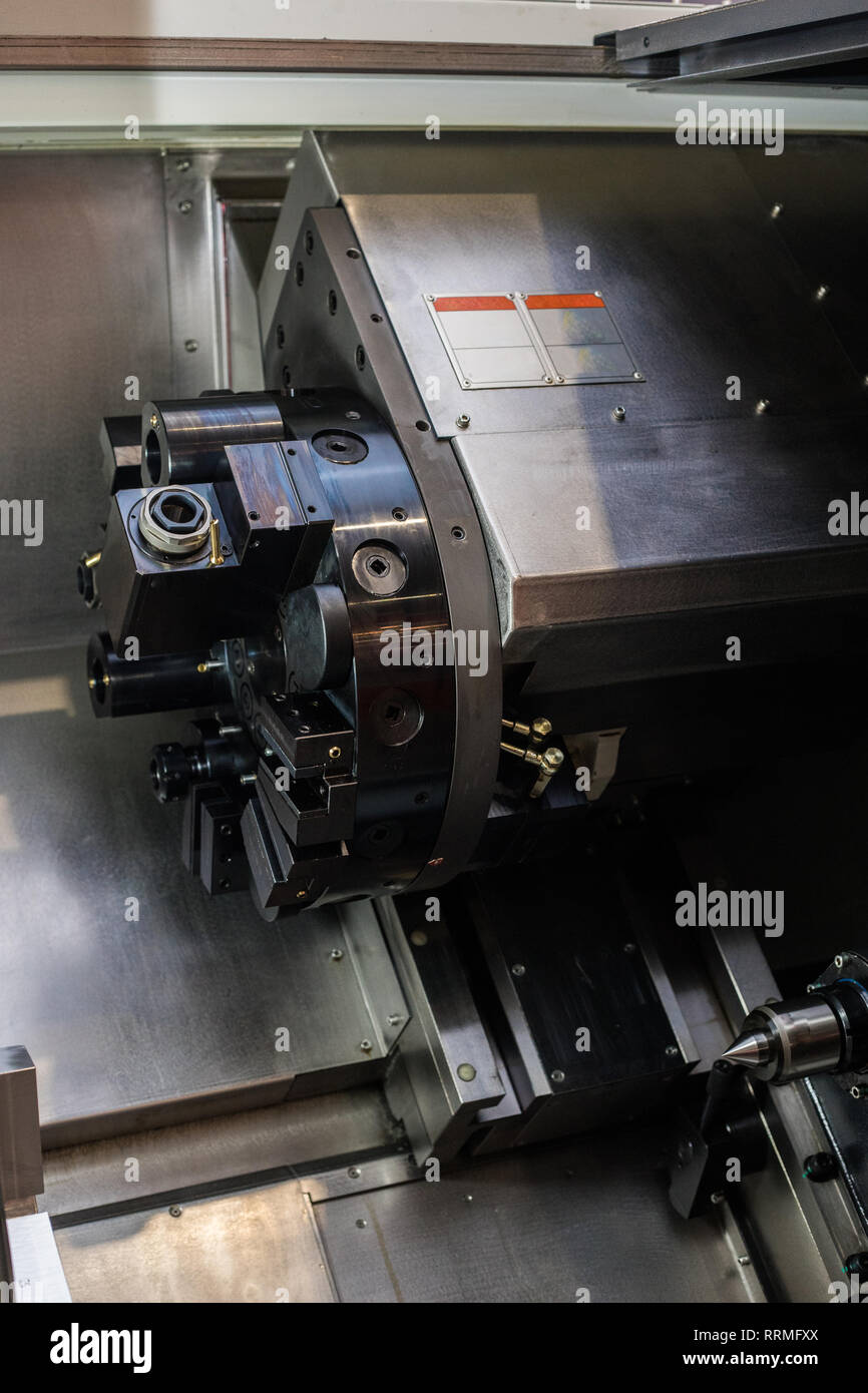 Industrial machine with a lot og small details at the factory Stock ...