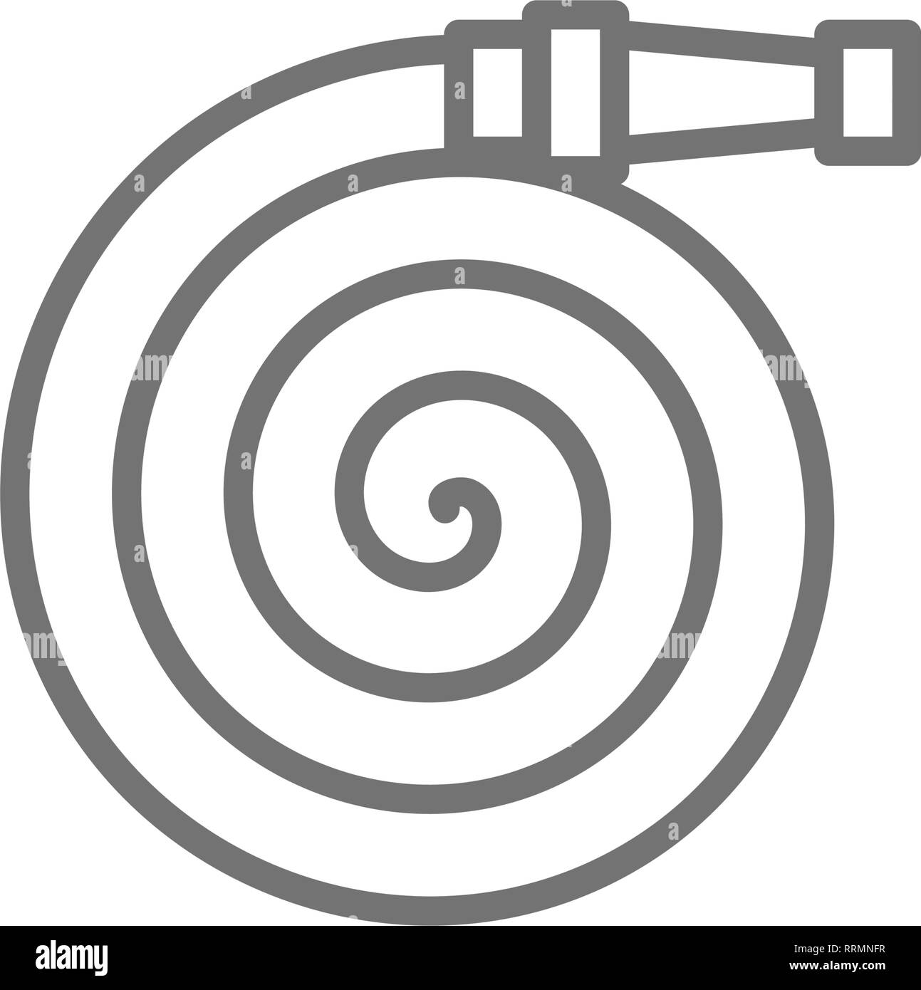 Pipeline firehose gear, firefighting equipment line icon Stock Vector ...