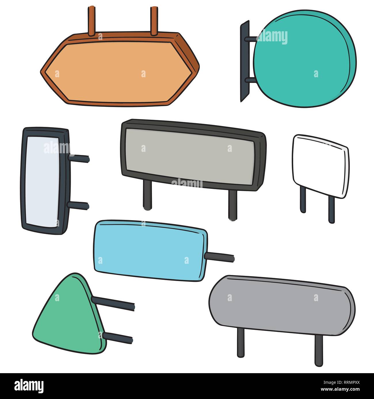 vector set of billboard Stock Vector Image & Art - Alamy
