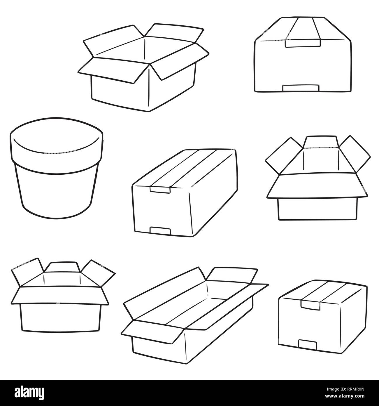 vector set of box Stock Vector Image & Art - Alamy