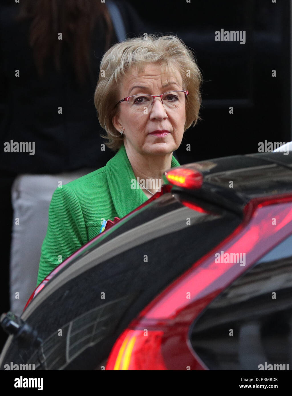 Leader of the House of Commons Andrea Leadsom arrives in Downing Street ...