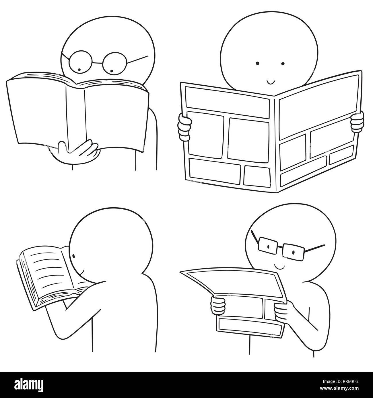vector set of reader Stock Vector Image & Art - Alamy