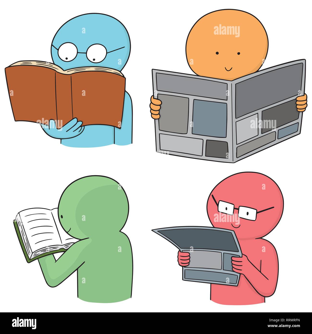 vector set of reader Stock Vector Image & Art - Alamy