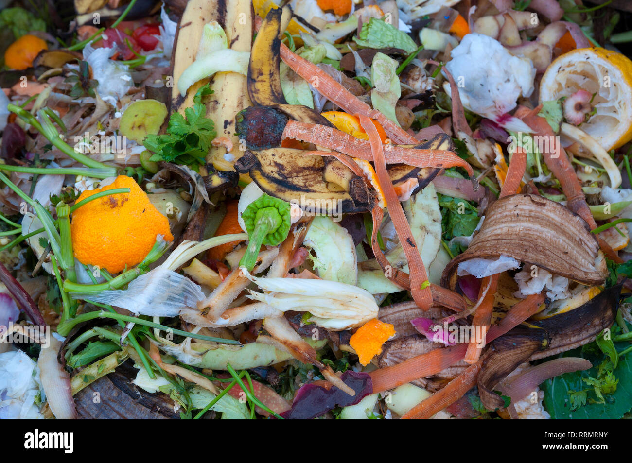 Compost, mixed vegetables and fruits Stock Photo - Alamy