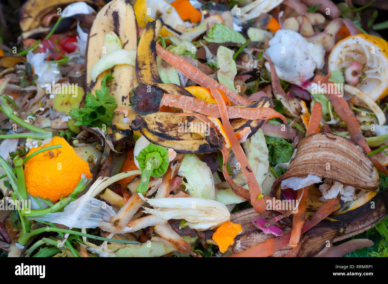 Compost, mixed vegetables and fruits Stock Photo - Alamy
