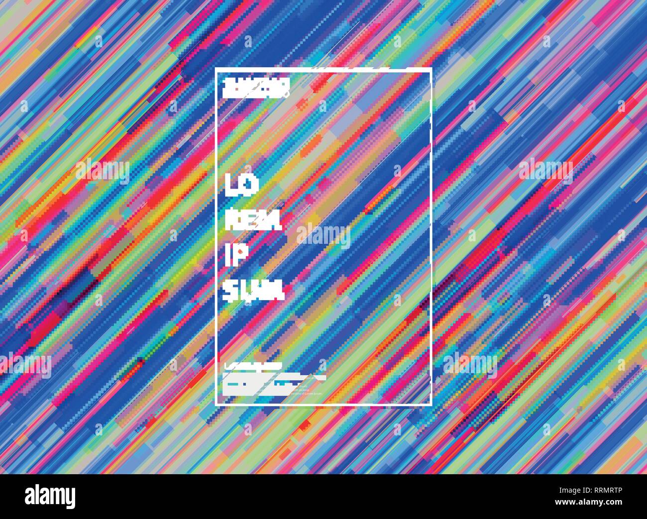 Abstract Colorful Stripe Line Pattern Design Background With Copy Space