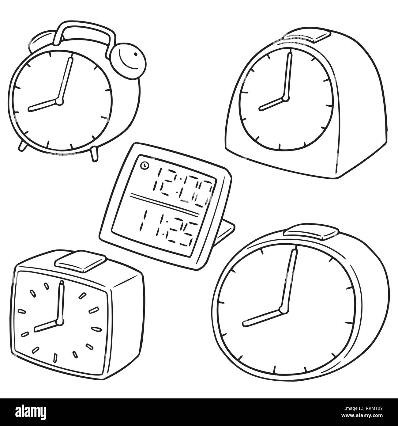 vector set of clock Stock Vector Image & Art - Alamy