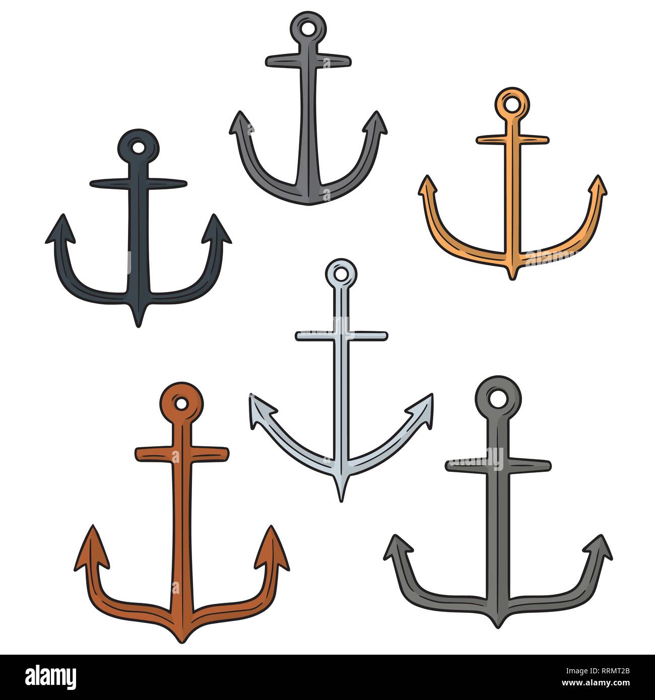 Marine boat anchor cartoon Stock Vector Images - Alamy