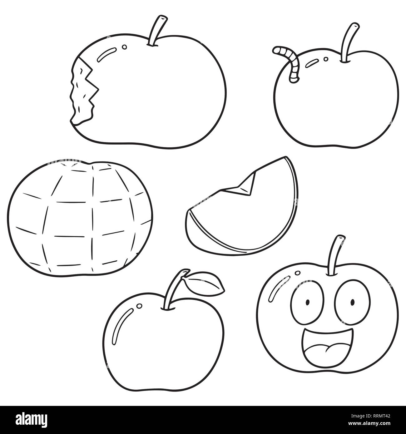 vector set of apple Stock Vector Image & Art - Alamy
