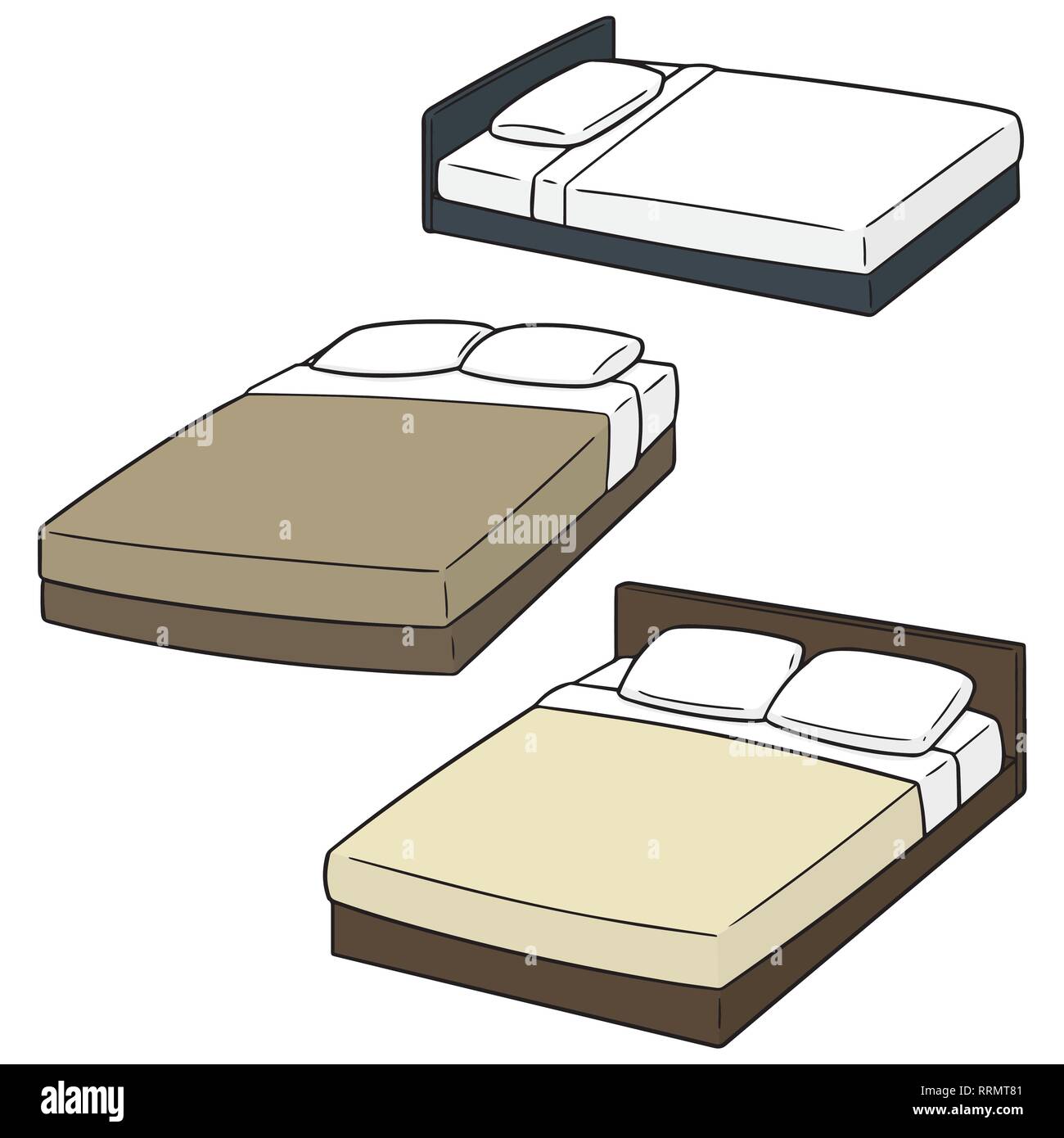 vector set of bed Stock Vector Image & Art - Alamy