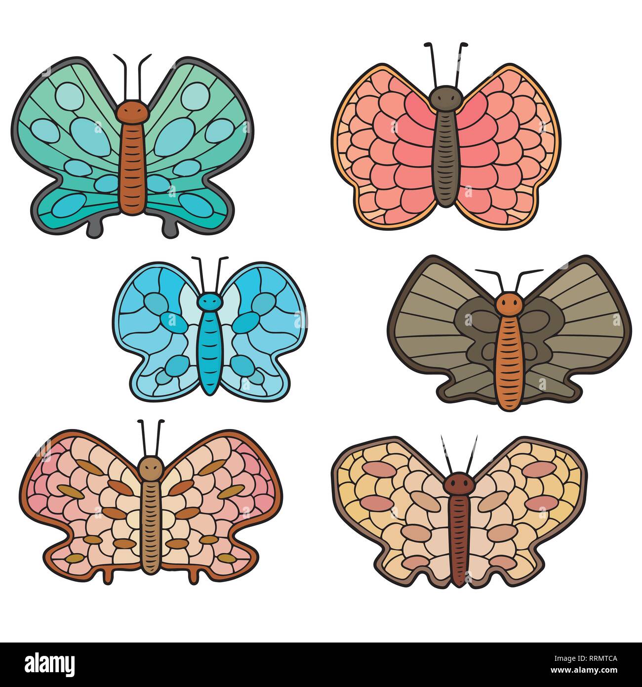 vector set of butterfly Stock Vector Image & Art - Alamy
