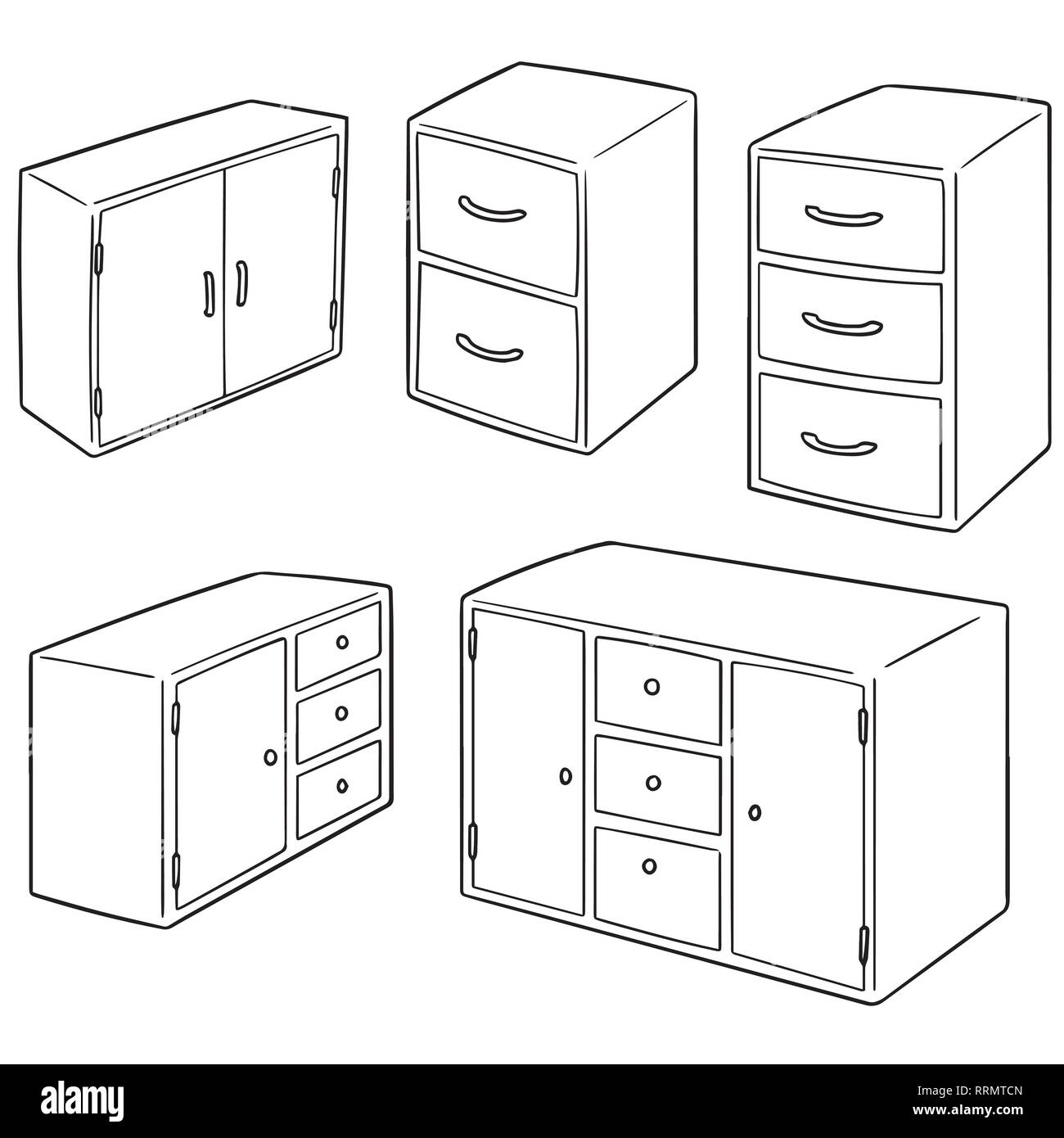 vector set of drawer Stock Vector Image & Art - Alamy