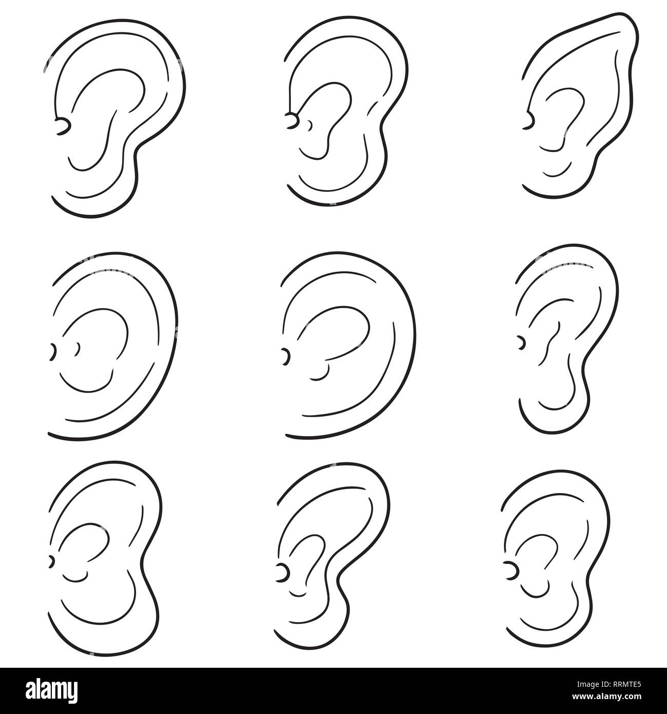 vector set of ear Stock Vector Image & Art - Alamy