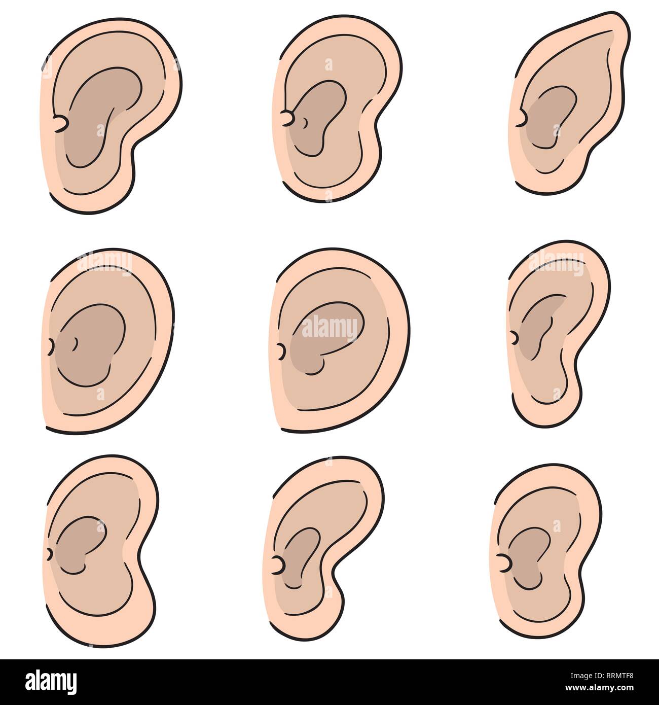 vector set of ear Stock Vector Image & Art - Alamy