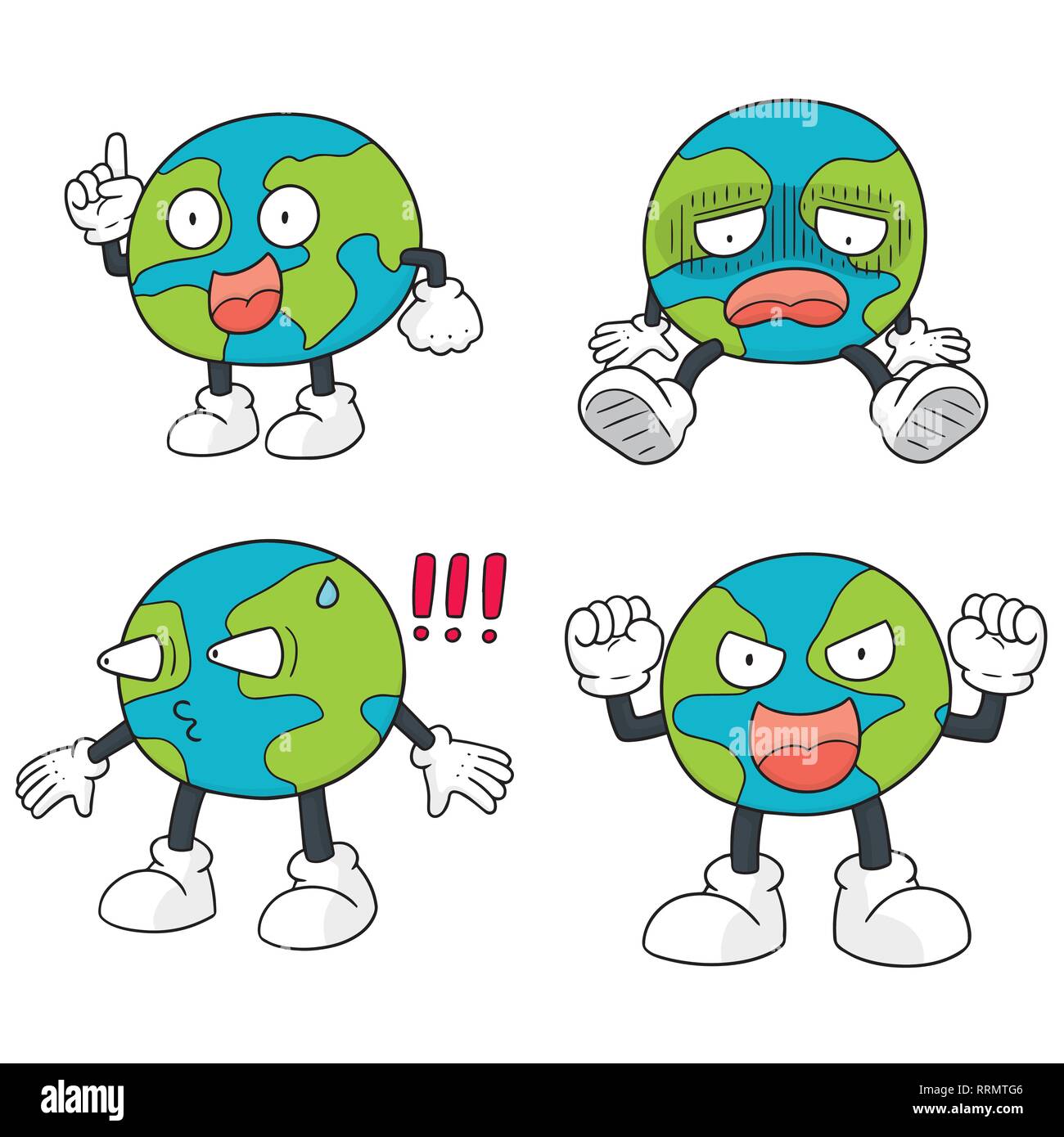 vector set of cartoon earth Stock Vector Image & Art - Alamy