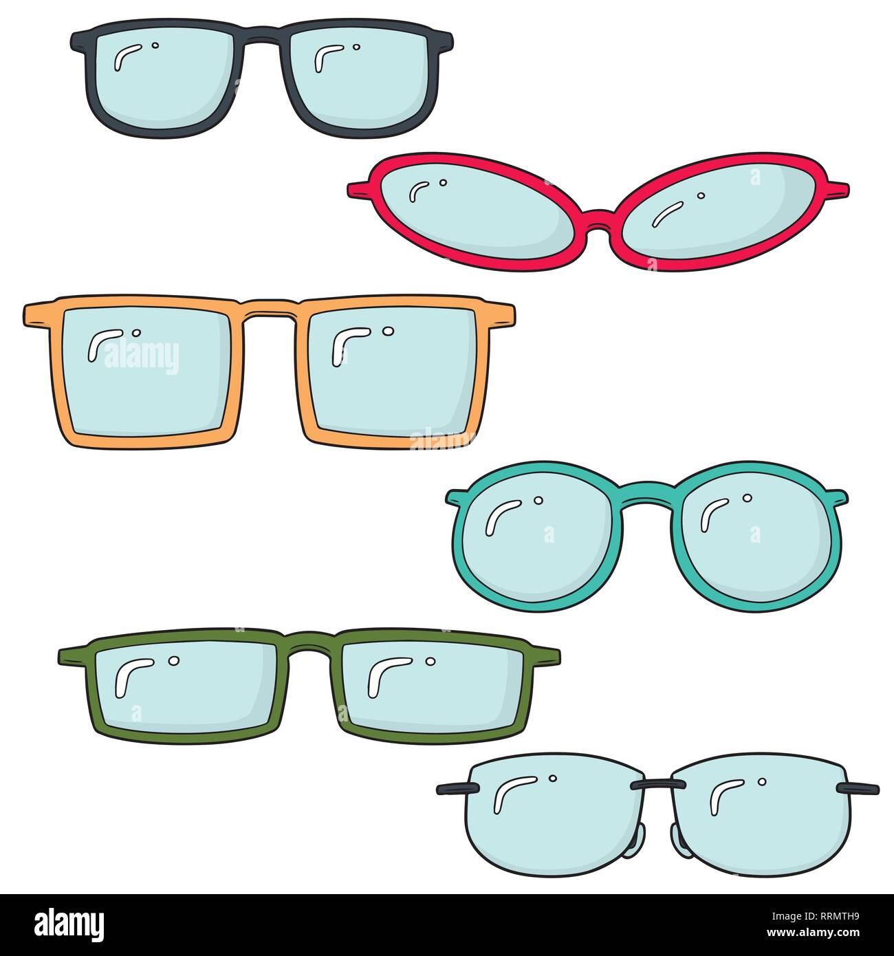 vector set of eyeglasses Stock Vector Image & Art - Alamy