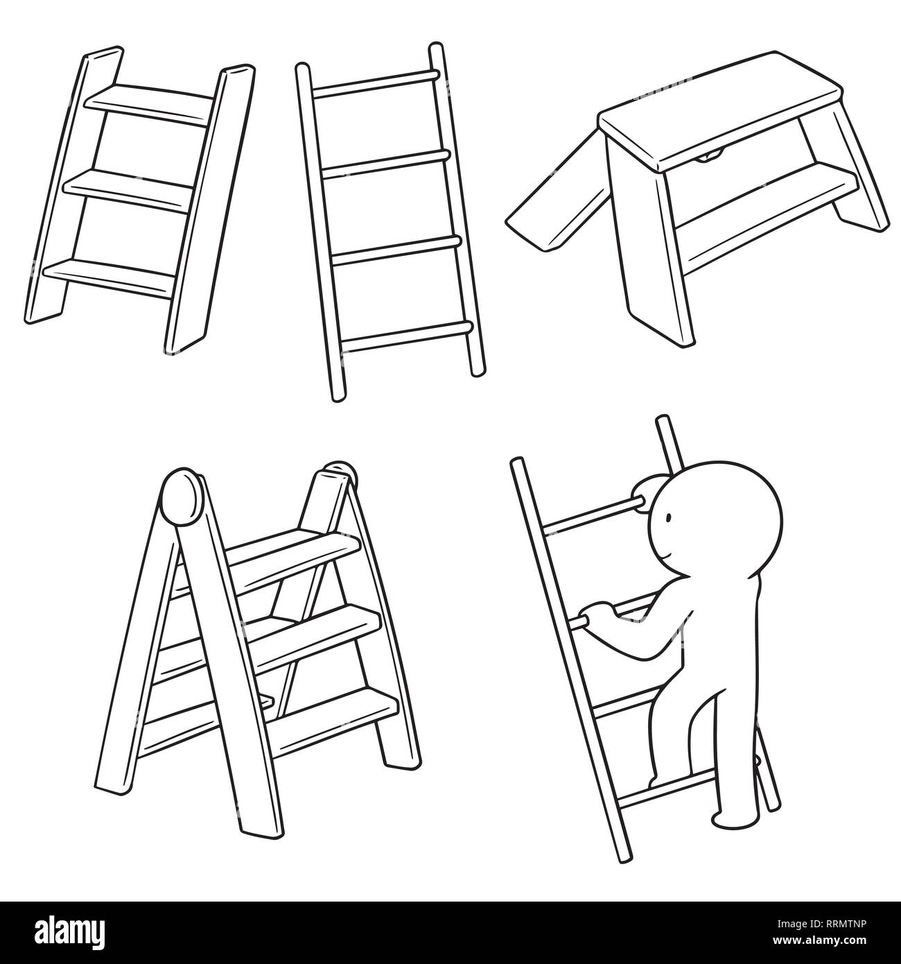 vector set of ladders Stock Vector Image & Art - Alamy