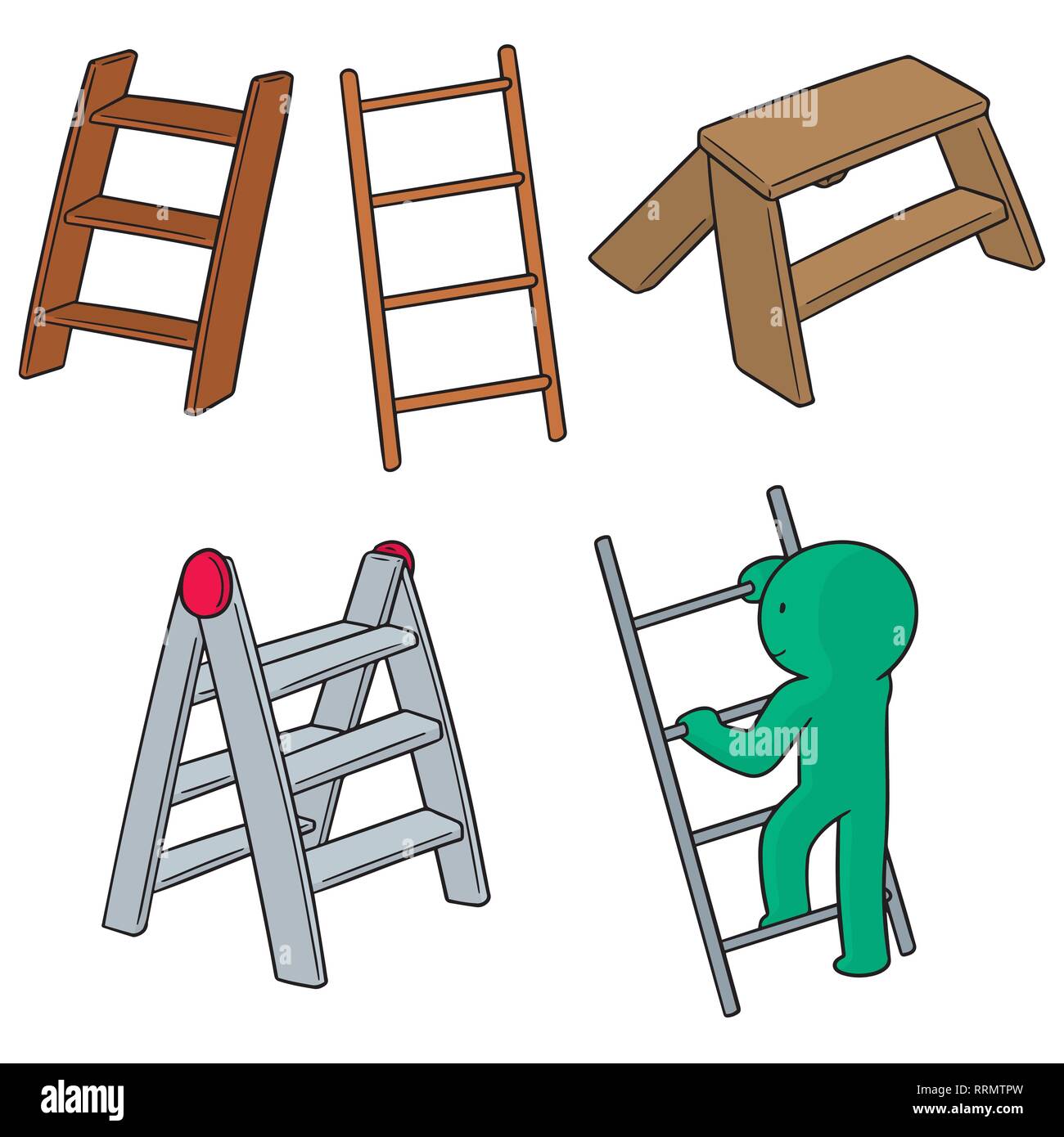 vector set of ladders Stock Vector Image & Art - Alamy