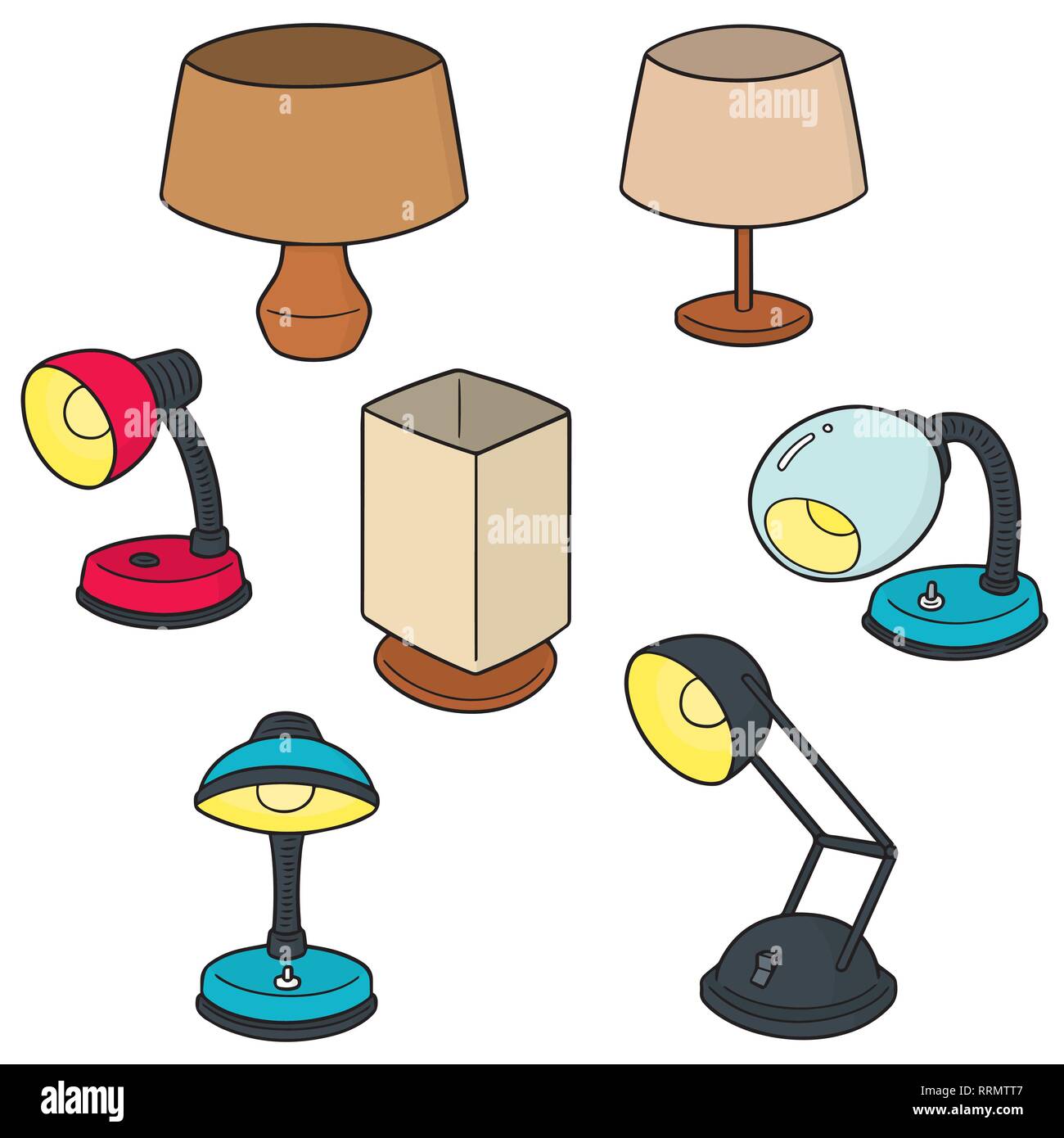 vector set of lamp Stock Vector Image & Art - Alamy