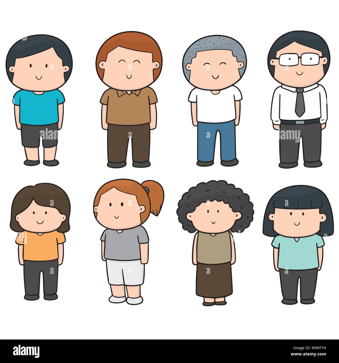 vector set of people Stock Vector Image & Art - Alamy