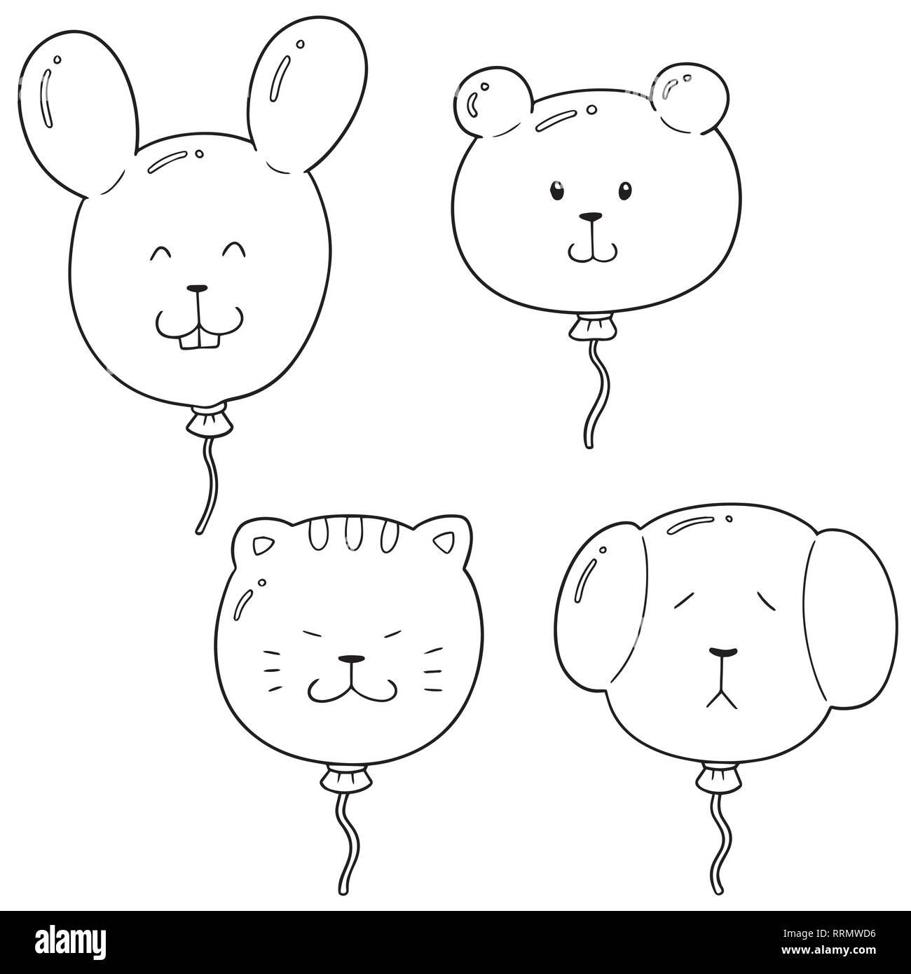 vector set of animal balloon Stock Vector Image & Art - Alamy