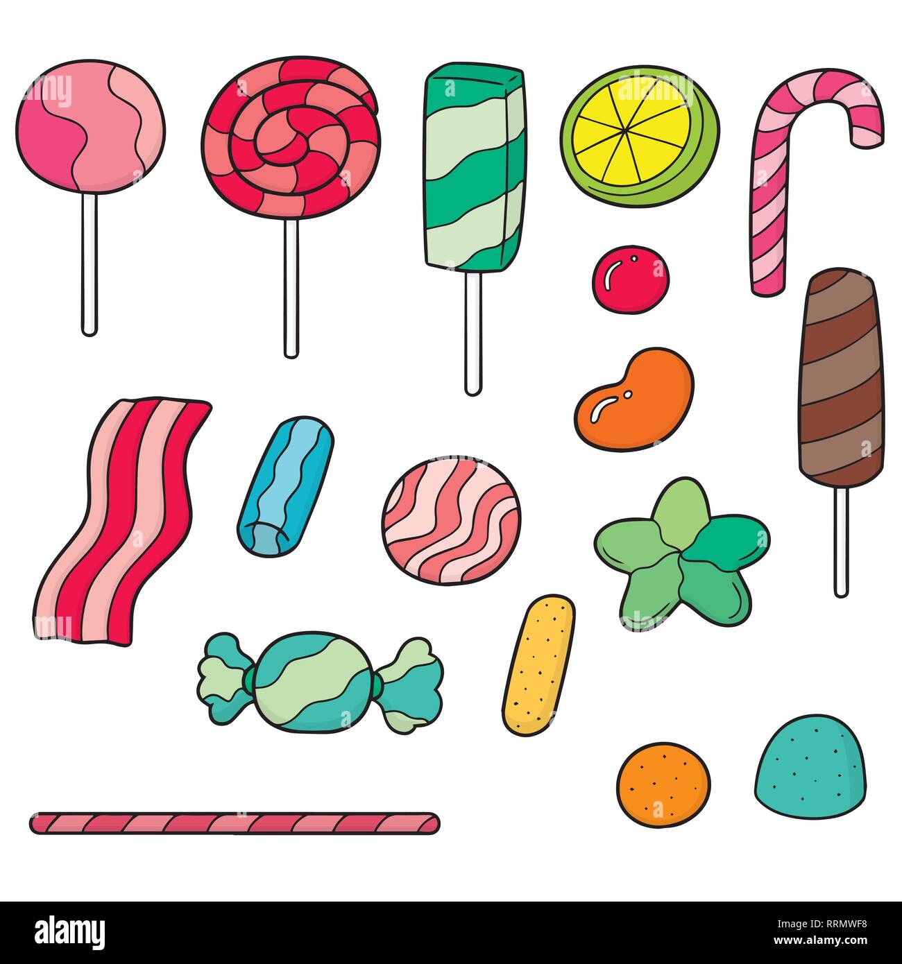 vector set of sweets and candies Stock Vector Image & Art - Alamy