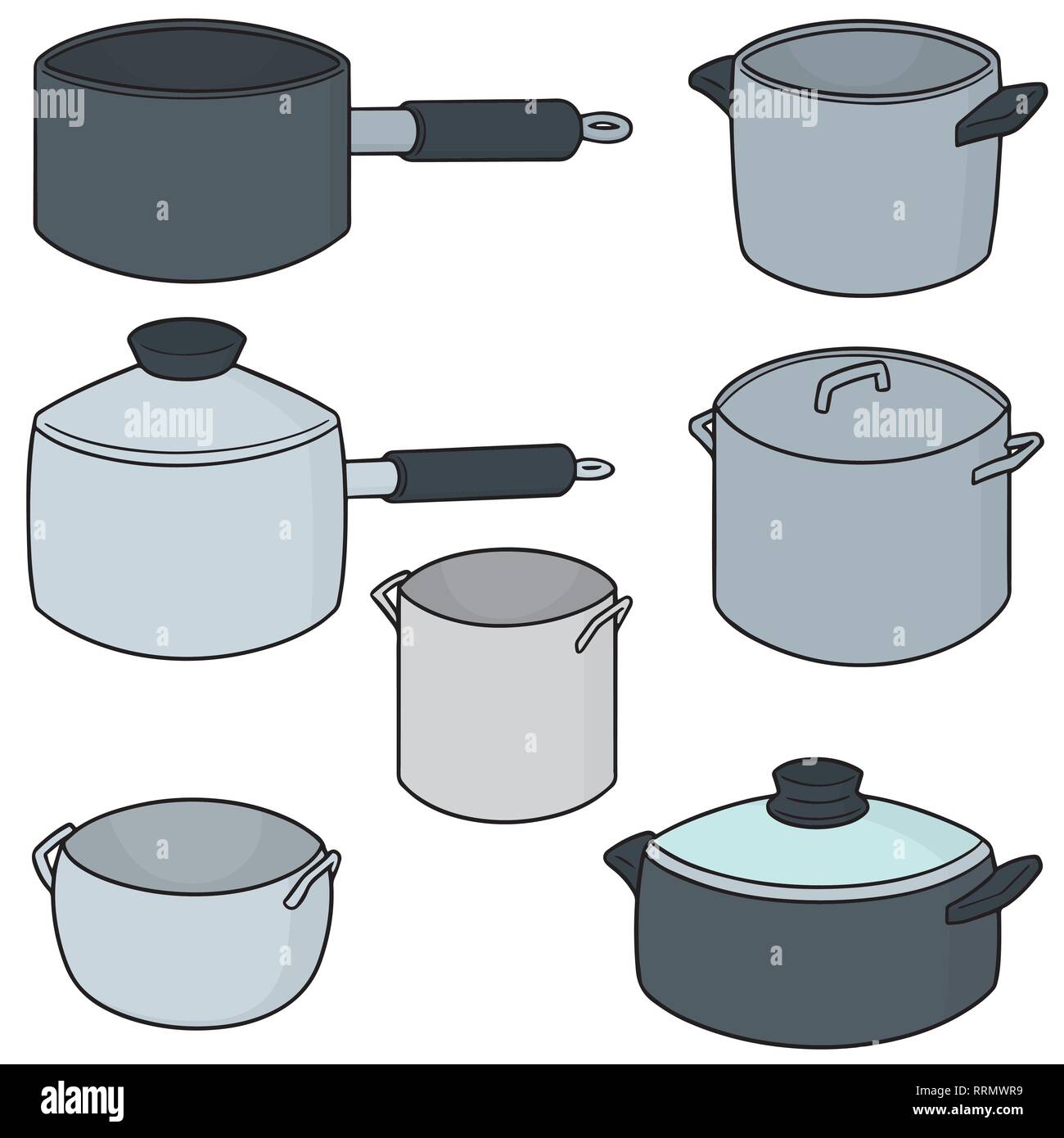 vector set of pot Stock Vector Image & Art - Alamy