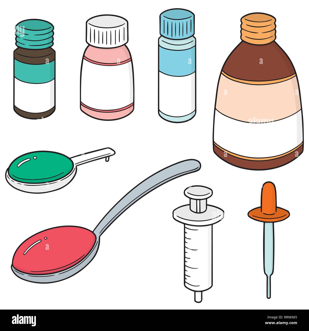 vector set of liquid medicine Stock Vector Image & Art - Alamy