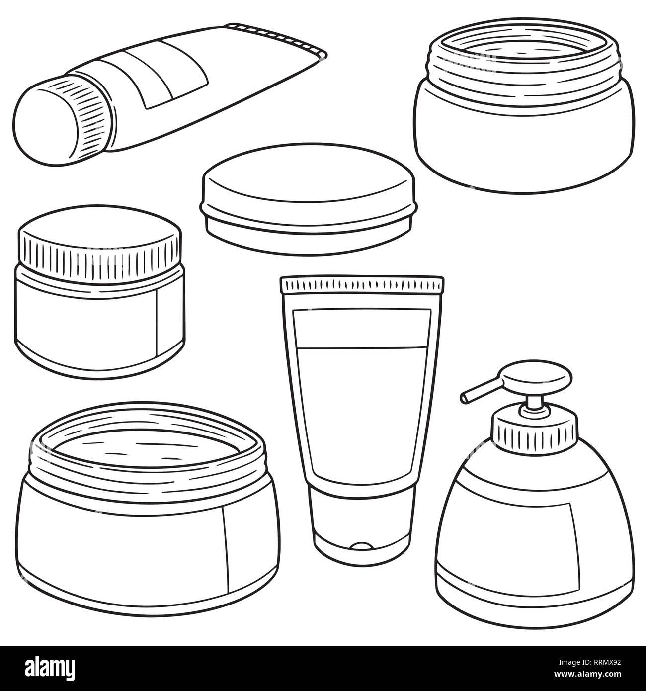 vector set of topical cosmetic and topical medicine Stock Vector Image ...