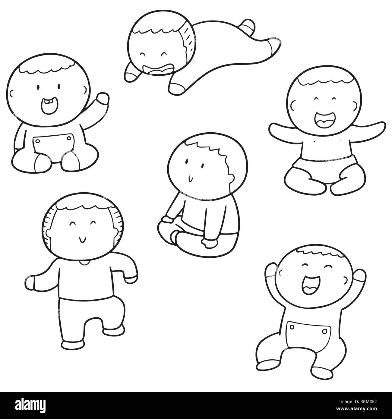 vector set of children Stock Vector Image & Art - Alamy