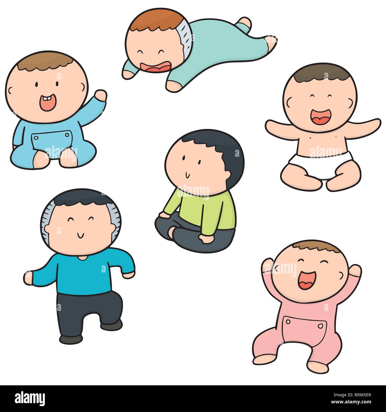 vector set of children Stock Vector Image & Art - Alamy