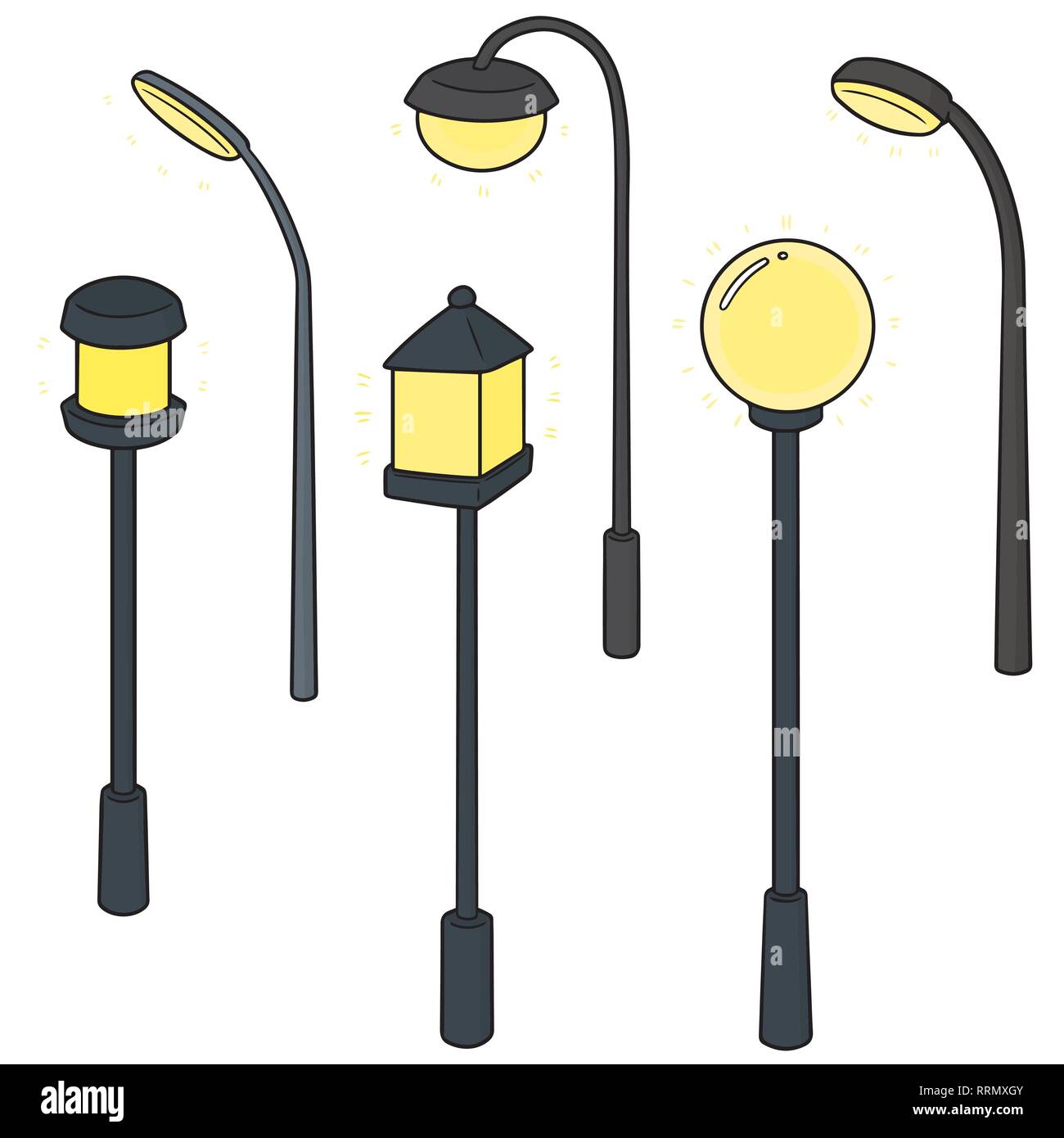 vector set of outdoor lamp Stock Vector Image & Art - Alamy