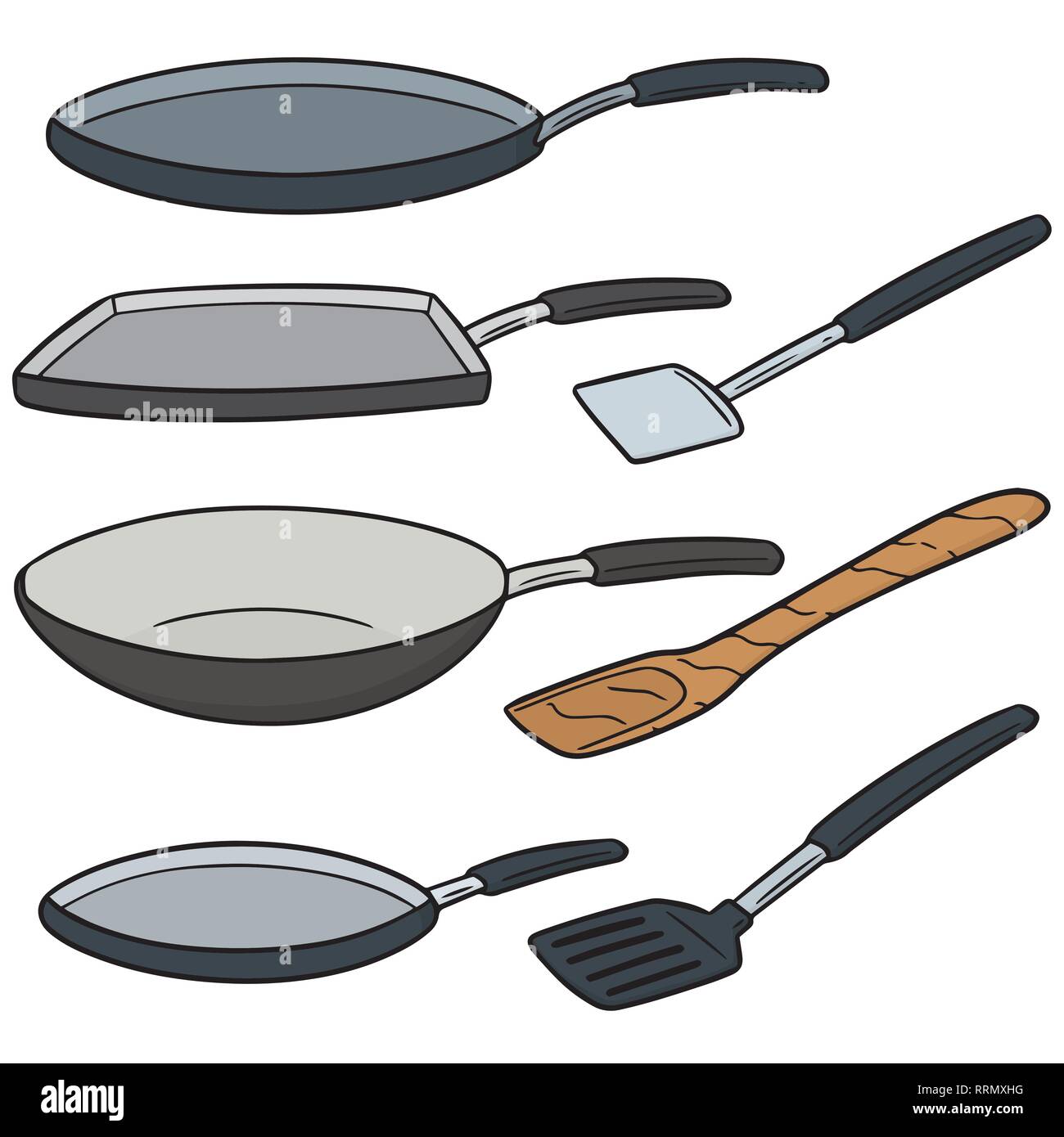 vector set of pan and flipper Stock Vector Image & Art - Alamy