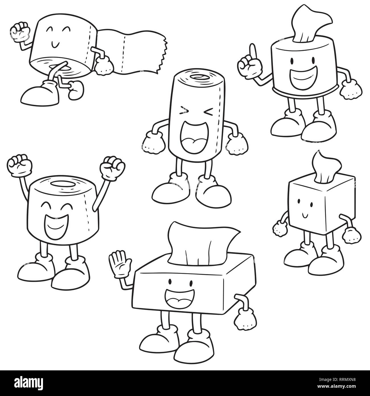 vector set of tissue paper cartoon Stock Vector Image & Art - Alamy