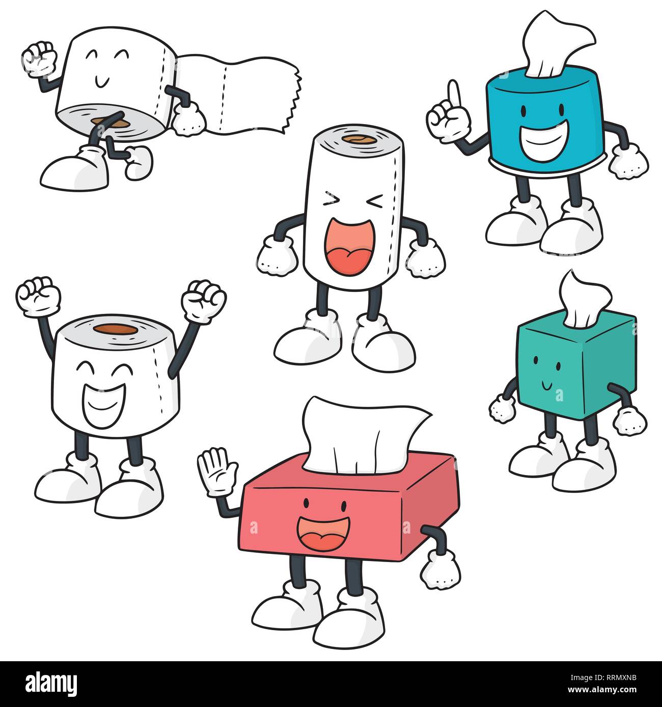 vector set of tissue paper cartoon Stock Vector Image & Art - Alamy