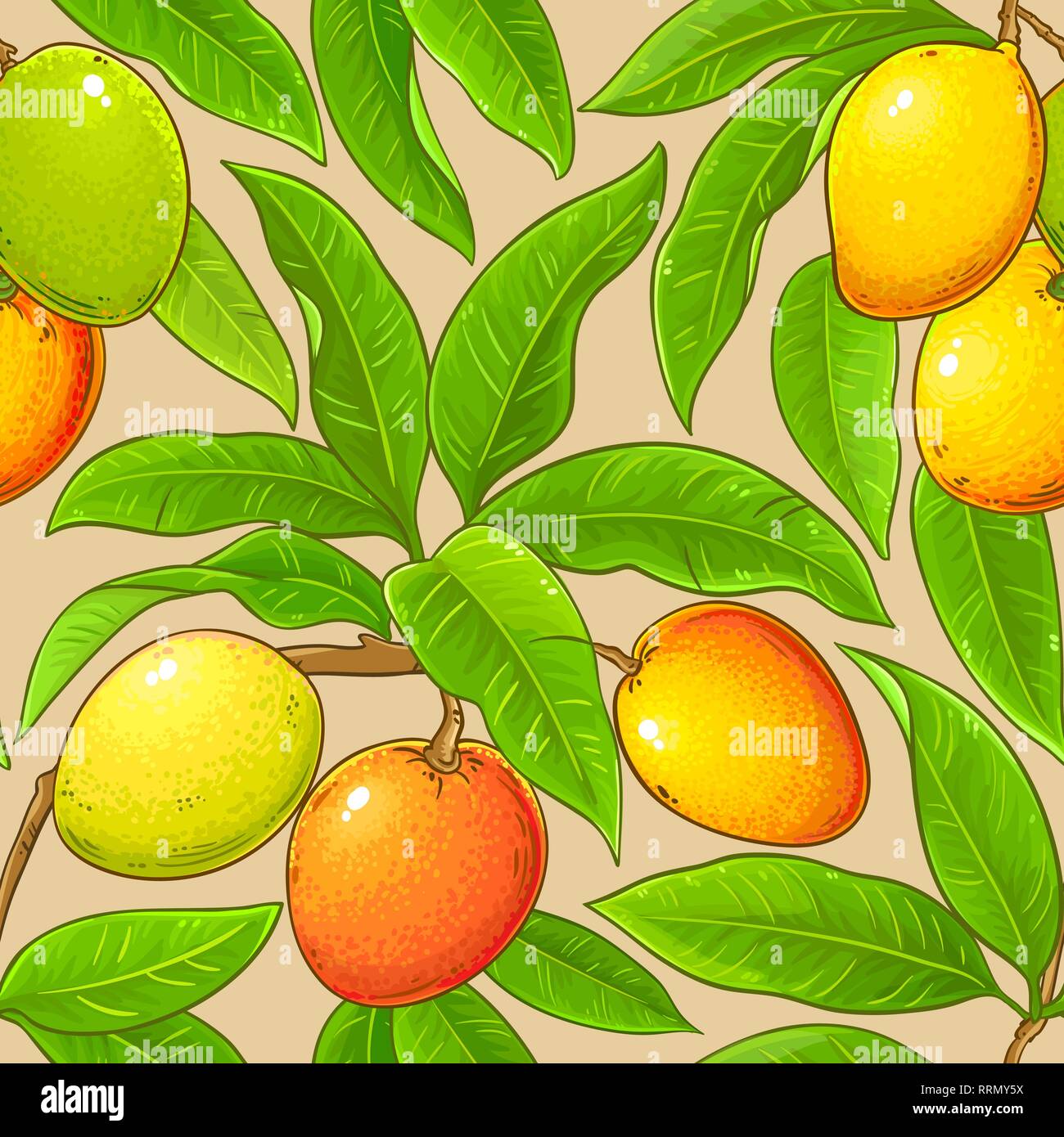 Background mango pattern Stock Vector Images - Alamy