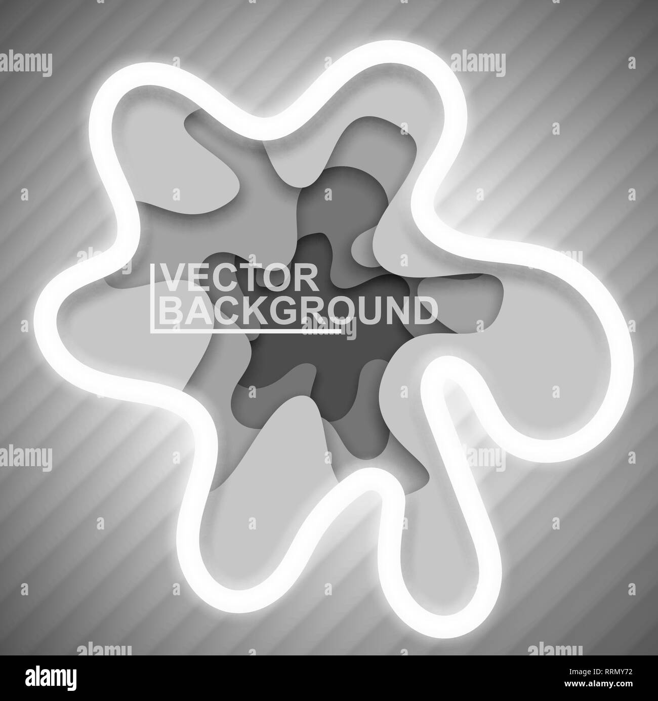 Abstract gray background for cover or poster. Volume deep image. Smooth ...