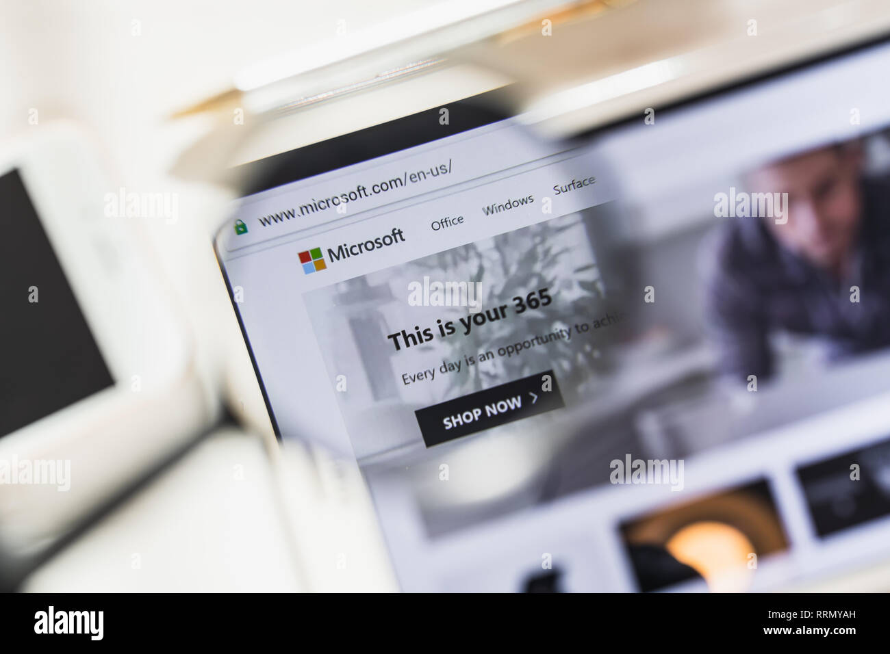 Los Angeles, California, USA - 27 February 2019: Microsoft Corporation ...